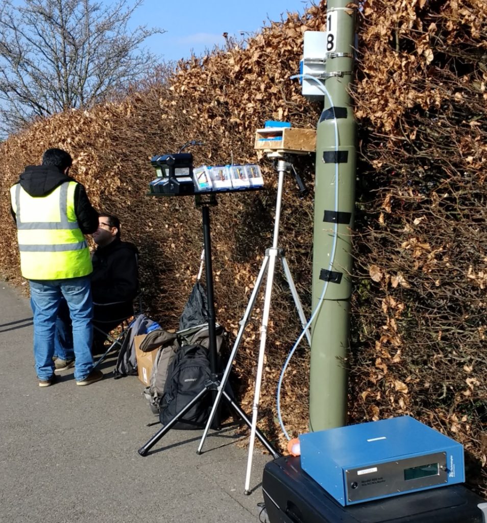 Roadside air pollution testing with the Pollution Guardian