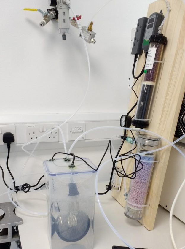Lab test with the University of Surrey air pollution chamber